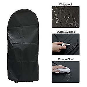 WINCOVER Misting Fan Cover 420D Industrial Fan Dust Cover Waterproof Cooling Fan Cover Stand Fans Protection for Outdoor Pedestal Misting Fan