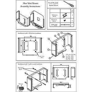 JINGCHENGMEI Mac Mini Mount - Mount for Mac Mini No Scratches on Your Equipment (MacMiniMount, Black)