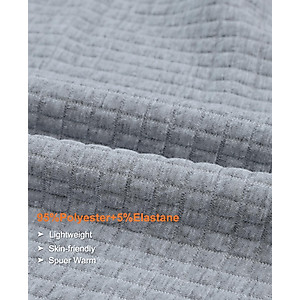 SELINK Hoodies For Women Casual Pullover Waffle Long Sleeve Drawstring Hooded Sweatshirt with Pocket Grey-L