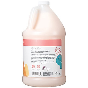 Ginger Lily Farms Botanicals Moisturizing Shampoo for All Hair Types, Champagne Mimosa, 100% Vegan & Cruelty-Free, Citrus Blend Scent, 1 Gallon (128 fl oz) Refill