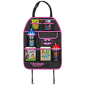 KidsEmbrace Batman Back Seat Organizer, DC Comics Batgirl Deluxe 6 Pockets, Pink