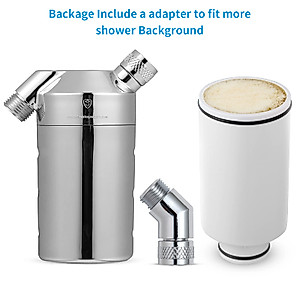 Safe Water Products Inline-Safe Legionela Water Filter for Wall Shower legionela Shower Head Filter Removed 99.99999% of Harmful Substance SS-882Max (White)