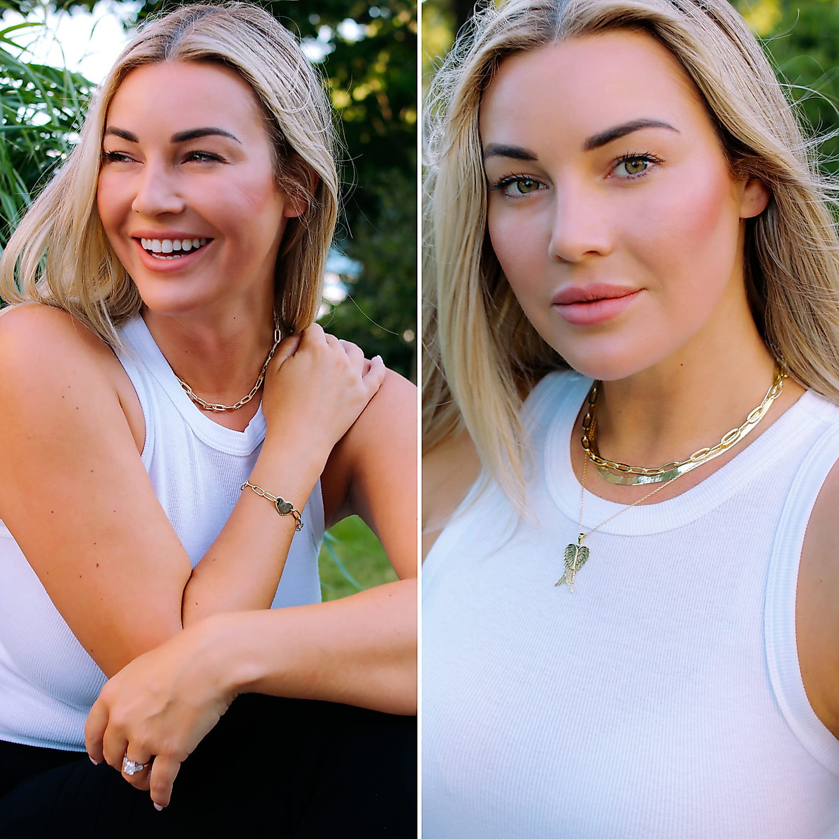 Beaux Bijoux Paperclip Chain Link Necklace Sterling Silver 14k Gold or Rhodium Plated 2.8 3.2mm or 5.5mm Width 16" 18" 20" 22" 24'' and 30 inch Chain Necklaces for Women, Metal, unavailable