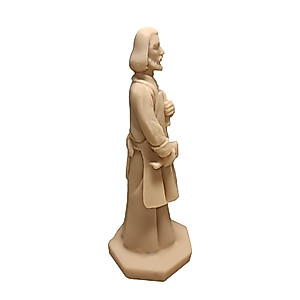 Cyberlight St Joseph Statue for Selling House Kit Resin Saint Joseph Figurine for Protecting Home with Instruction Card and House Prayer Complete Set (Beige)
