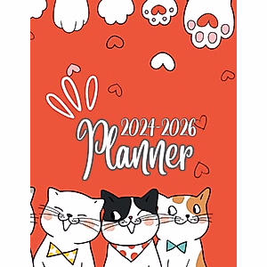 2024-2026 Monthly Planner: 3 Year Calendar Large Size 8.5x11 inches | 36 Months Jan 2024 - Dec 2026 with Federal Holidays | Monthly Design ( Calendar 2024-2026 for Purse)