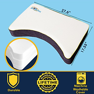 Sleepnitez Back and Side Sleeper Pillow for Neck and Shoulder Pain Cervical Neck Pillow with 3 Layers of Memory Foam Side Sleeping Pillow with Washable Tencel Cover