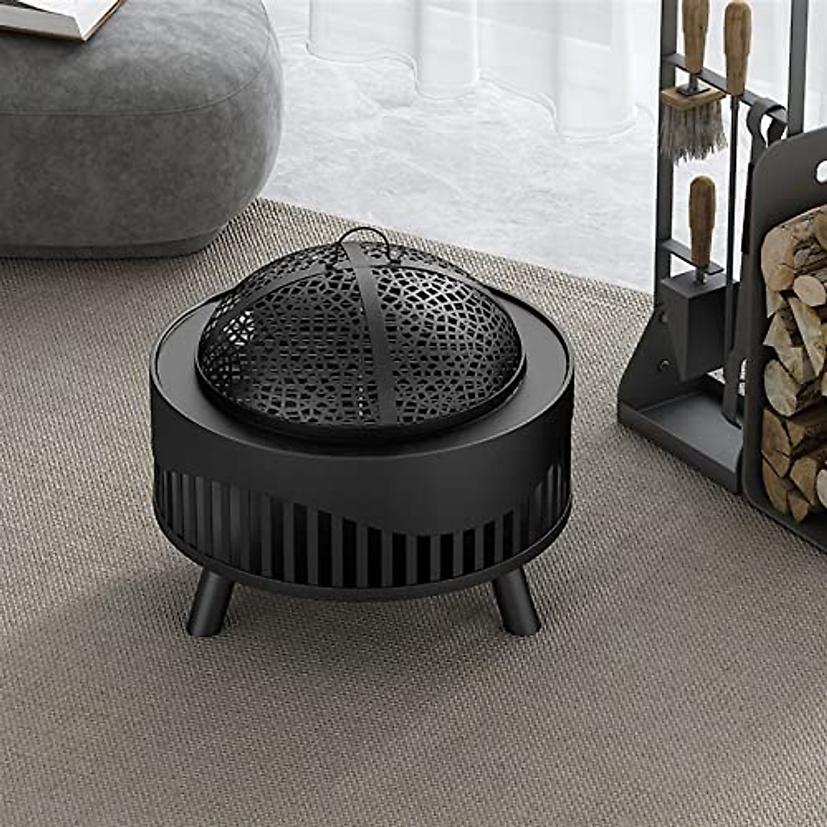 GEEKLLS Charcoal grills Outdoor Courtyard Fire Pit Portable Household Barbecue Stove Indoor Stove Grill Garden BBQ Grill Patio Furniture ( Color : 02 )