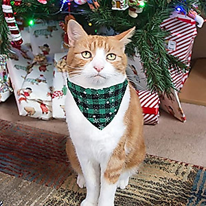 Christmas Dog Bandanas 3 Pack, Elk and Santa Bandana, Reversible Triangle Scarves for Dogs Cats Pets, Premium Durable Fabric, Adjustable Fit