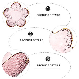 BESPORTBLE Crystal Glass Fruit Bowl Lotus Flower Shaped Crystal Clear Salad Bowl Round Serving Bowl Candy Bowls Dish Dessert Bowl Fruit Plate for Home Party Tableware Purple