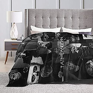 MEROHORO Evan Peters Collage Blanket (3 Sizes), Warm, Lightweight & Cozy, Super Soft & Comfy Flannel Blanket, Fleece Blanket, Microfiber Anti-Pilling Plush Blanket for Couch, Bed, Sofa, 60"x50"