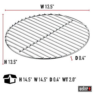 Weber Replacement Charcoal Grate, 13.5”, for use with 18” Original Kettles