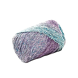 VILLCASE Self- Striping Crochet Yarn Hand Crochet Yarn Knitting Yarn Organic Milk Multicolor Yarn Hand Knitting Yarn Gradient Colorful Yarn Knitting Yarn Material Braided Wire Manual