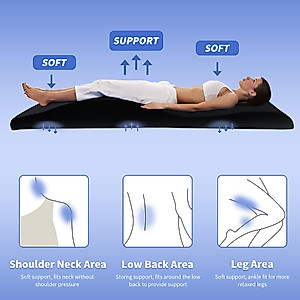 HOMBYS Ergonomic Curvy Foam Massage Bed Mattress Topper, Massage Table Mattress Topper with Removable Velvet Cover, Non-Slip Lash Bed Cushion Only for Beauty Salon(Bed Not Included)