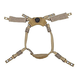 Helmet Padding Kit, Adjustable Dial, ThreePiece Design, 24 Hook and Adhesives, Universal Helmet Chin Strap System for Helmet Repair (Mud Spongeand Suspension)