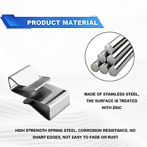 25 PCS Trailer Frame Wire Clips, Replacement Parts Accessories for Automotive Wires Management, Cable Organization for for Boat Trailer, Stainless Steel Trailer Wiring Clips