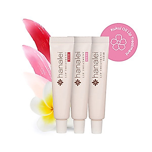 Hanalei Cruelty-Free | Paraben-Free | Hydrating Lip Treatment Balm to Soothe Dry Lips | Infused with Kukui Oil, Shea Butter, Grapeseed Oil | Made in USA | Multi-colored Travel-Size 3 Pack(5ml x 3)