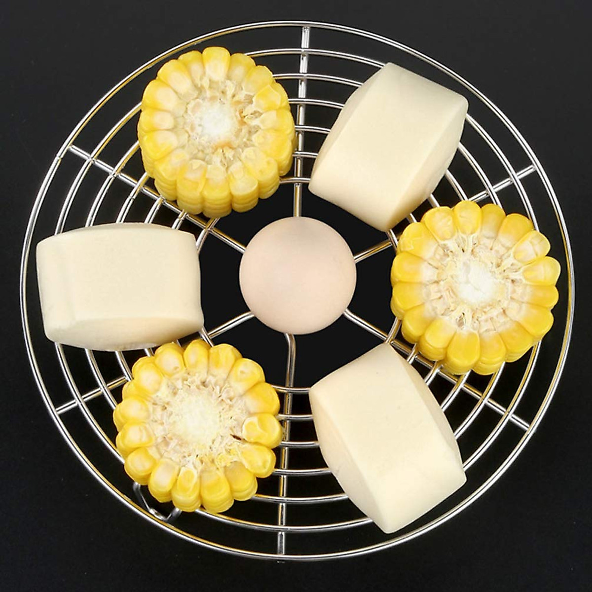 Cabilock Round Cooking Rack Stainless Steel Steamer Rack Grilling Rack Canning Rack Cooling Rack for Baking Canning Cooking 6.3x2.8 inch