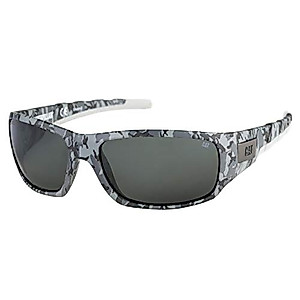 Caterpillar Men's Coffer Polarized Sunglasses Rectangular, Matte Camo, 63 mm