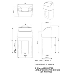 RPD Revolution Product Development 1019 Boat Console, Small, OD Green