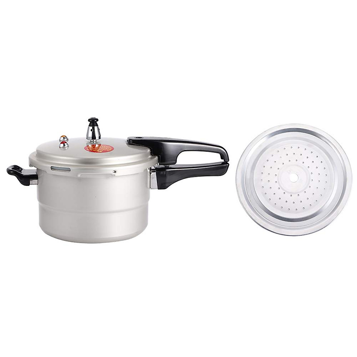 Pressure Canner,Aluminum Alloy Pressure Cooker Household Pressure Cooker with Steaming Layer for Gas Electric Ceramic Stove(20cm (gas, gas))