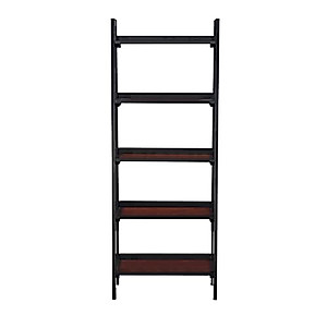 Linon Home Décor Crosby Black Cherry Five Shelf Bookcase