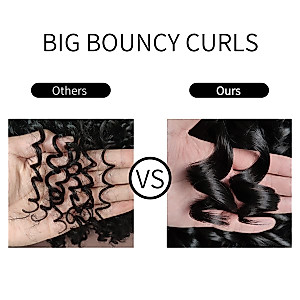 ELIM Curly Wigs for Black Women Short Kinky Curly Black Wigs for Women Big Curly Afro Soft Wig with Bangs Heat Resistant Natural Cute Synthetic Wig with Accessories Z014