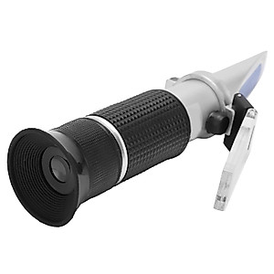 Honey Refractometer, 28‑62% Brix Scale Range 0.20% High Accuracy Brix Refractometer, Handheld Brix Meter Refractometer with HD Eyepieces for Honey, Maple Syrup and Molasses