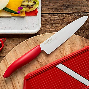 Kyocera 610446-FK-3PC-WHRD 3Piece Advanced Ceramic Revolution Series Knife Set, Blade Sizes: 5.5", 4.5", 3", Red