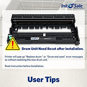 INK E-SALE Compatible TN660 Toner Cartridge and DR630 Drum Set Replacement (1D+3T) for Brother MFC-L2700DW HL-L2340DW HL-L2300D HL-L2380DW DCP-L2540DW DCP-L2520DW MFC-L2740DW MFC-L2720DW Printer