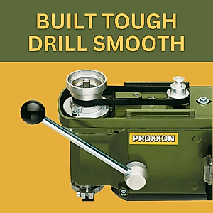 PROXXON Precision Bench Drill Press - Micro Hole Capability, Adjustable Depth & Table, 3-Speed Selection - TBM 115