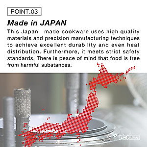 Wok pan Induction NonStick Cooker 10.2inch - Iron Embossed Surface Wood Handle Made in Japan