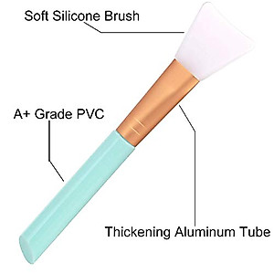 Akstore 3PCS Silicone Face Mask Brush,Mask Beauty Tool Soft Silicone Facial Mud Mask Applicator Brush Hairless Body Lotion And Body Butter Applicator Tools (White)