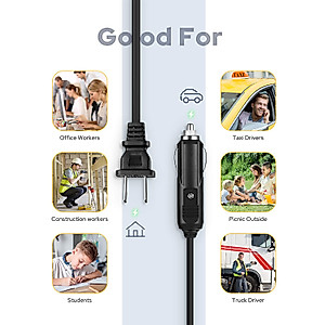 YISSVIC Electric Food Heater for Car and Truck,Portable Food Warmer Heater for Work 3in1 for 12V 24V 110V Heated Lunch Box with Removable Container and Bag