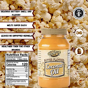 The Theater Popcorn Kit - Flavacol popcorn seasoning salt (35 oz) & Golden Barrel Butter Flavored Coconut Oil (32 oz) - Real Theater Ingredients, No Dairy, Gluten Free/Vegan, Non-GMO, Kosher