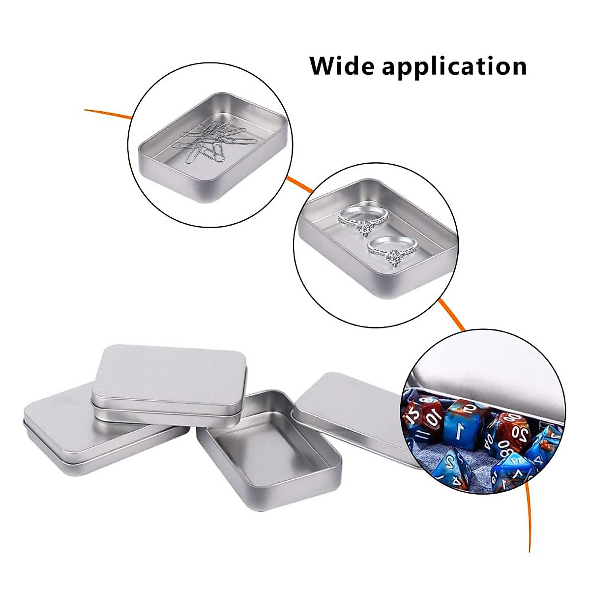 NeDengGHY Tin Container Mini Tin Box Portable Cards Storage Tin for Storing Playing Cards Candy Chocolate Pills Jewelry