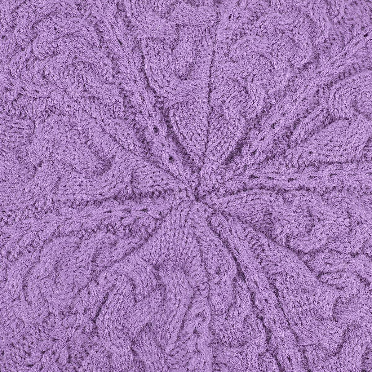 Nollia Soft Knit Solid Color Beanie, Chic, and Lightweight Crochet Knitted Style Beanie Hat for Women, One Size Slouchy Hat Lavender