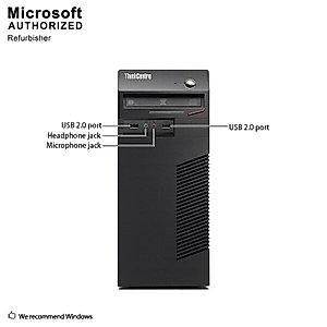 Desktop PC Computer Tower LENOVO THINKCENTRE M72E, Intel Quad Core i5-3550 3.7GHz, 4G DDR3, 500G, DVD, WiFi, BT, VGA, DP, Windows 10 Pro 64 Bit-Multi-Language Supports English/Spanish/French (Renewed)
