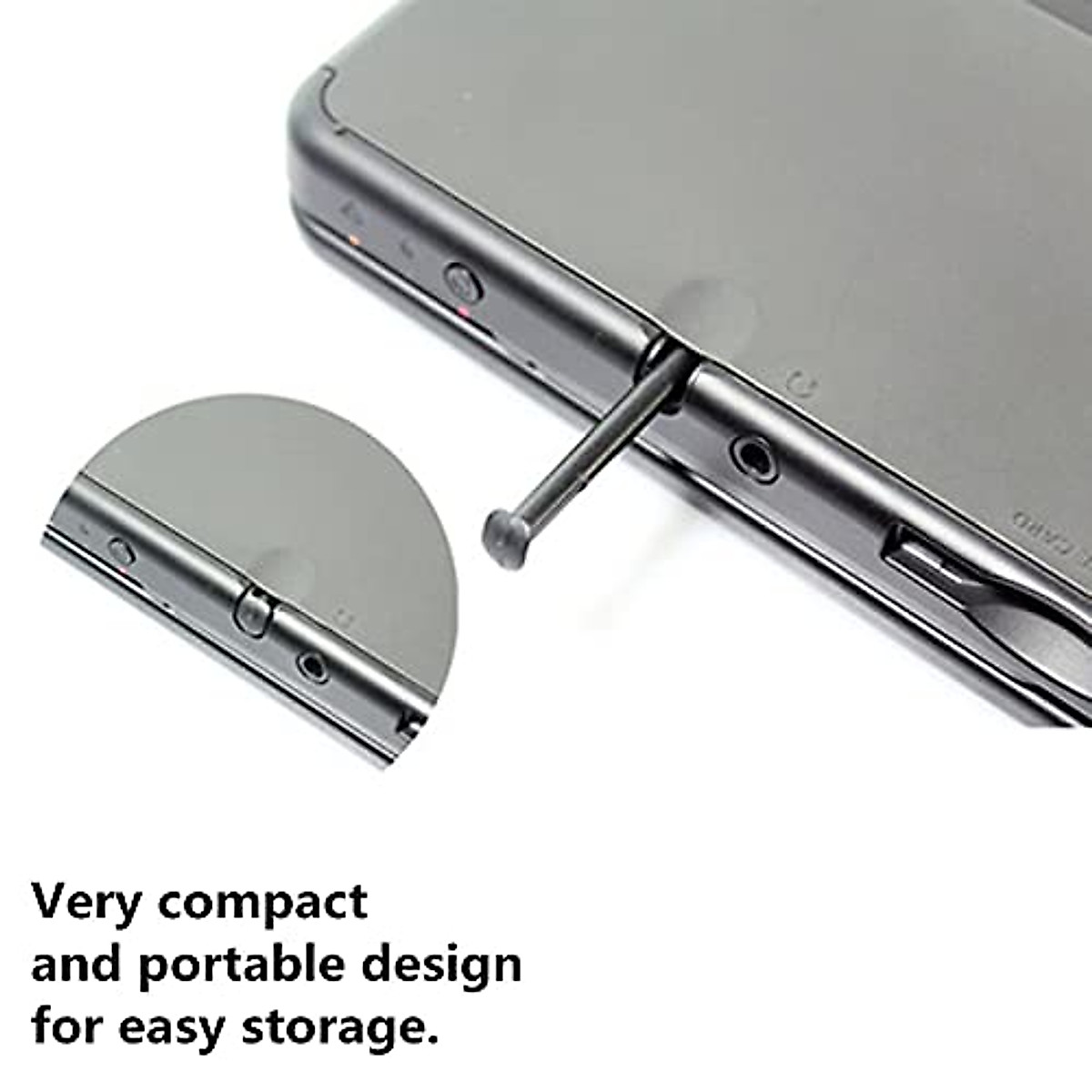 XHBTS 3 Pcs Plastic Replacement Touch Screen Stylus Pen, Compatible with Nintendo New 3DS XL, New 3DS LL (White)