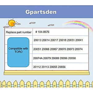 Gpartsden 104-8676 Brake Cable 14759 fits Toro 22" Recycler Lawn Mower 20013 20017 2002-09 Cable Length 58"