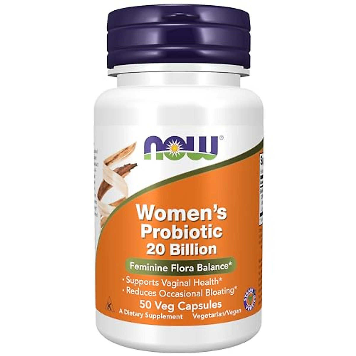 NOW Foods Supplements, Women's Probiotic, 20 Billion, Specially Formulated using Three Clinically Tested Probiotic Strains, 50 Veg Capsules