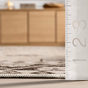 Rugs USA x Lauren Liess Clovebud Geometric Machine Washable Area Rug, 9x12, Beige