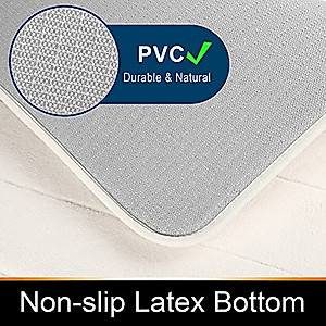 Yimobra Memory Foam Bath Mat Rug, 24 x 17 Inches, Comfortable, Soft, Super Water Absorption, Machine Wash, Non-Slip, Thick, Easier to Dry for Bathroom Floor Rugs, Cream