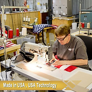 2x3 American Flag Outdoor Heavy Duty, 100% Made in USA, US Flag 2x3 ft, USA Flag with Embroidered Stars and Sewn Stripes Brass Grommets