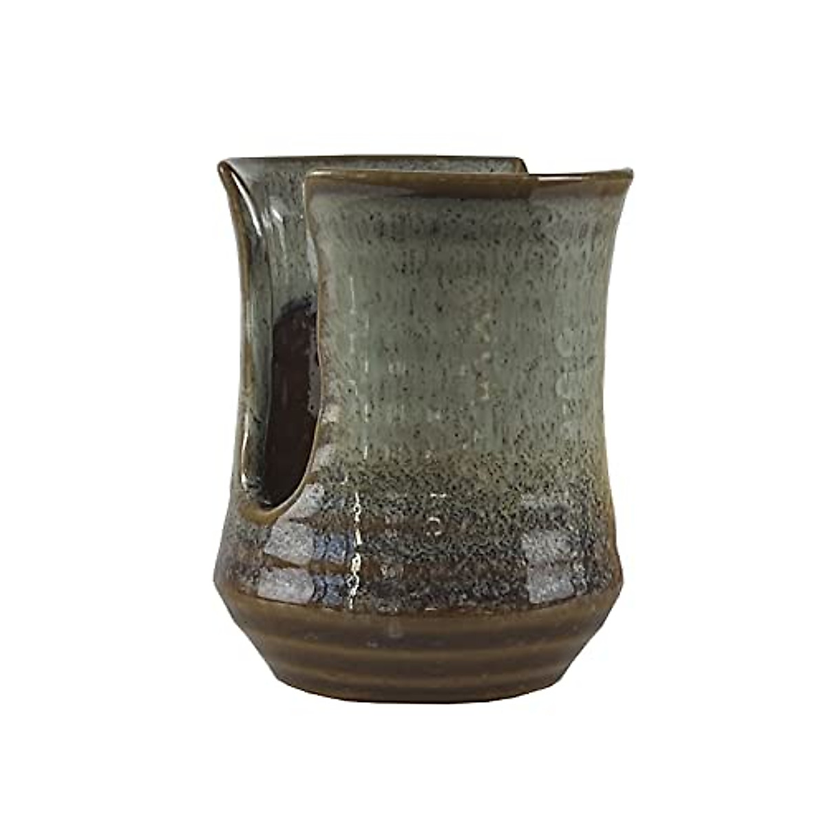 Pottery Sponge Holder Slotted Stoneware Ceramic Porcelain Sponge Holder by Gute for Father, Mother, Cleaning Supplies - Decorative Kitchen Décor - Organizer for Cleaning Dishes (Brown)