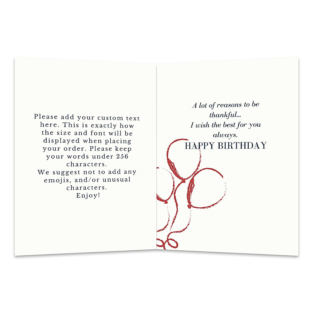 Simply Uncaged Christian Gifts Personalized Happy Birthday Card Custom Your Photo Image Upload Your Text Greeting Card (Single Card)