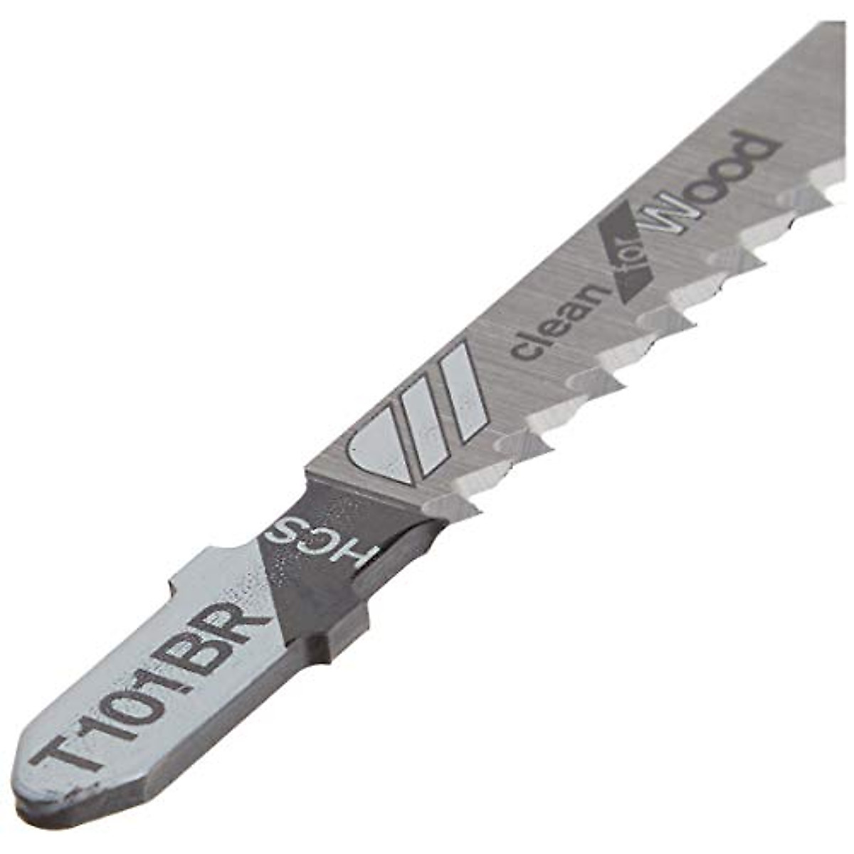 BOSCH T101BR 5-Piece 4 In. 10 TPI Reverse Pitch Clean for Wood T-Shank Jig Saw Blades