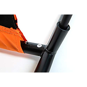 CHAMPRO MVP Portable Lightweight Protective L-Screen, Baseball/Softball Pitcher's Net, 7' X 7' Orange