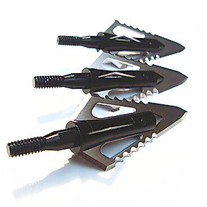 Hunting Broadheads 4 Blade Arrow Points 100 Grain Arrow Broadhead (6 Pack)