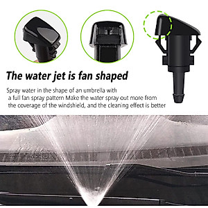 Windshield Washer Nozzles Hose Kit,Hose Connectors,Windshield Washer Spray Nozzle and Gaskets,Compatible with Dodge,Ram,Chrysler (Windshield Washer Nozzles Kit&Blue Removal Tool)