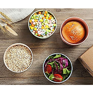 Nicunom 12 Pack Cereal Bowls, 15 OZ Unbreakable Wheat Straw Bowl Sets - Lightweight Noodle Soup Rice Salad Bowls Dishwasher Microwave Safe Bowl for Kids Children Toddler